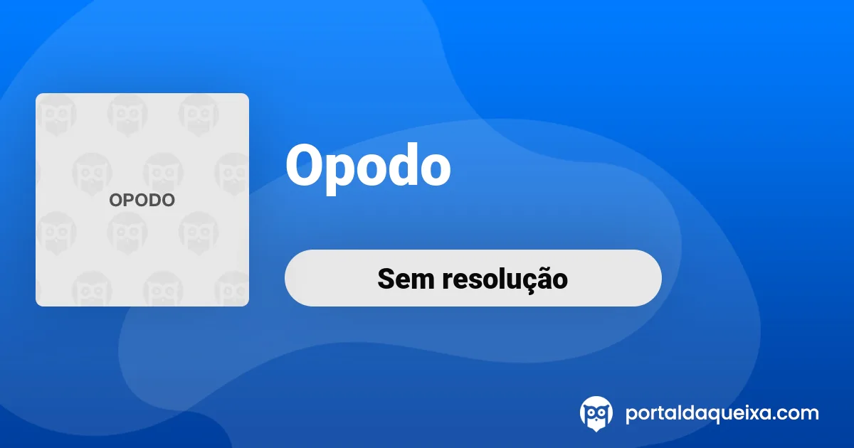 Reclamação: Opodo - Subscrição edreams