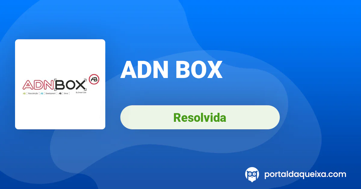 Reclamação Resolvida: ADN BOX - Revisão viatura