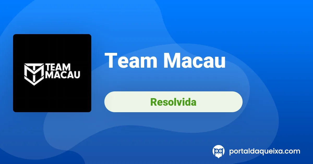 Reclamação Resolvida: Team Macau - Plano de treino 6 meses