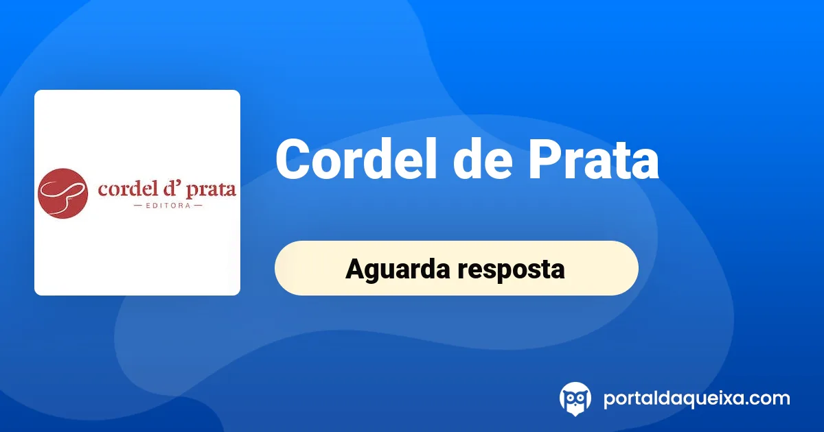 Reclamação: Cordel D' Prata - Encomenda de livro não entregue e falta ...