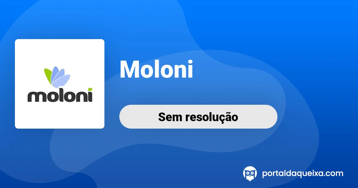 Reclamação: Moloni - A única "solução" é um péssimo serviço