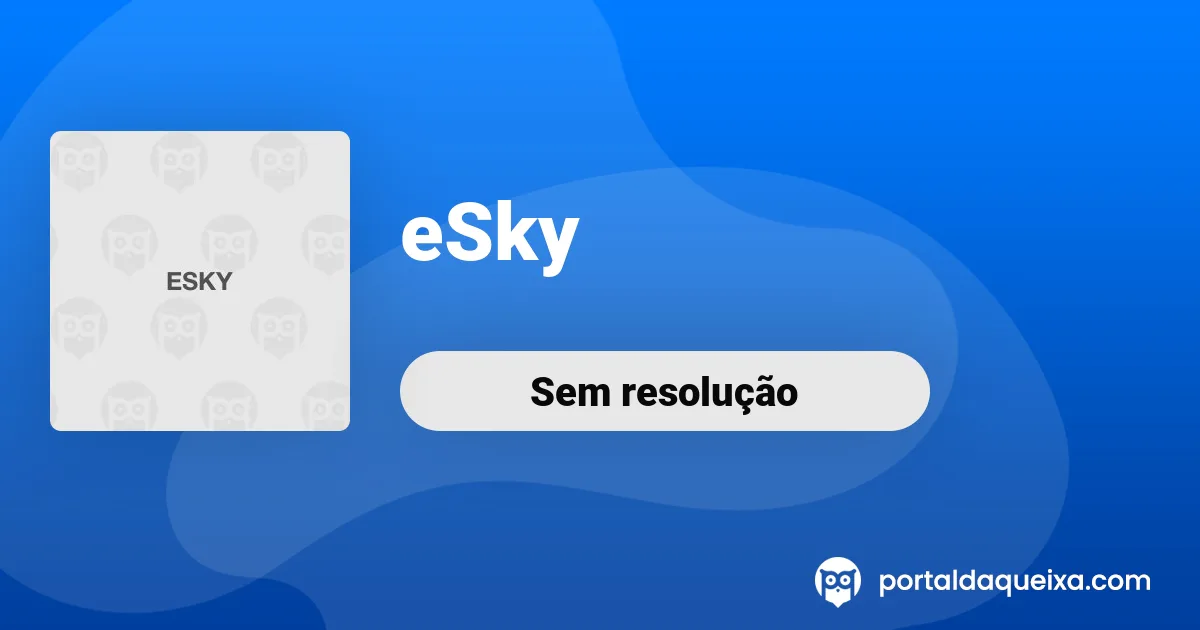 Reclamação: eSky - Bilhetes de avião