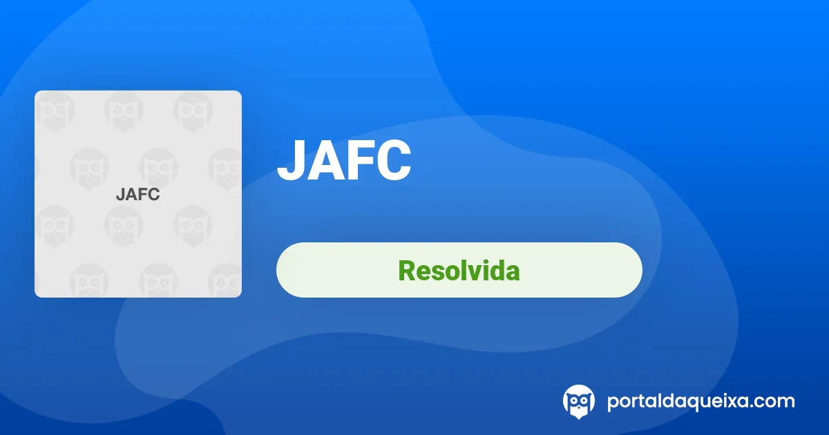 Reclamação Resolvida: JAFC - Encomenda não rececionada